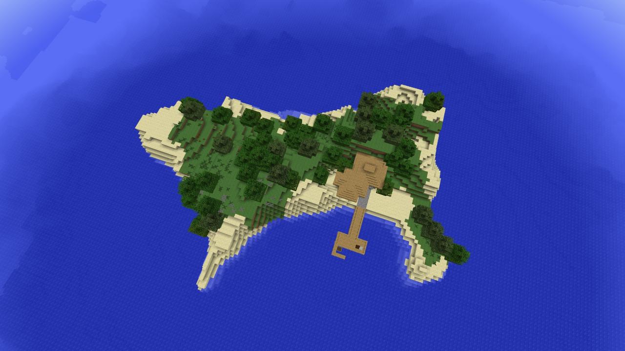 Small Island House Minecraft Map