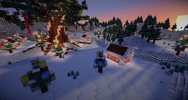 Christmas Valley - Oversized sequoia Minecraft Map