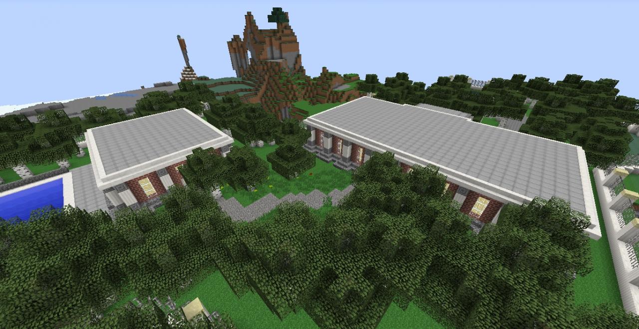 Modern Gated Mansion Minecraft Map