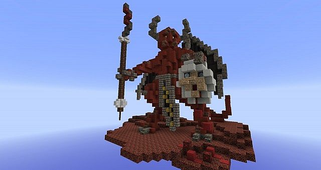 Just a demon holding some poor blokes head Minecraft Map