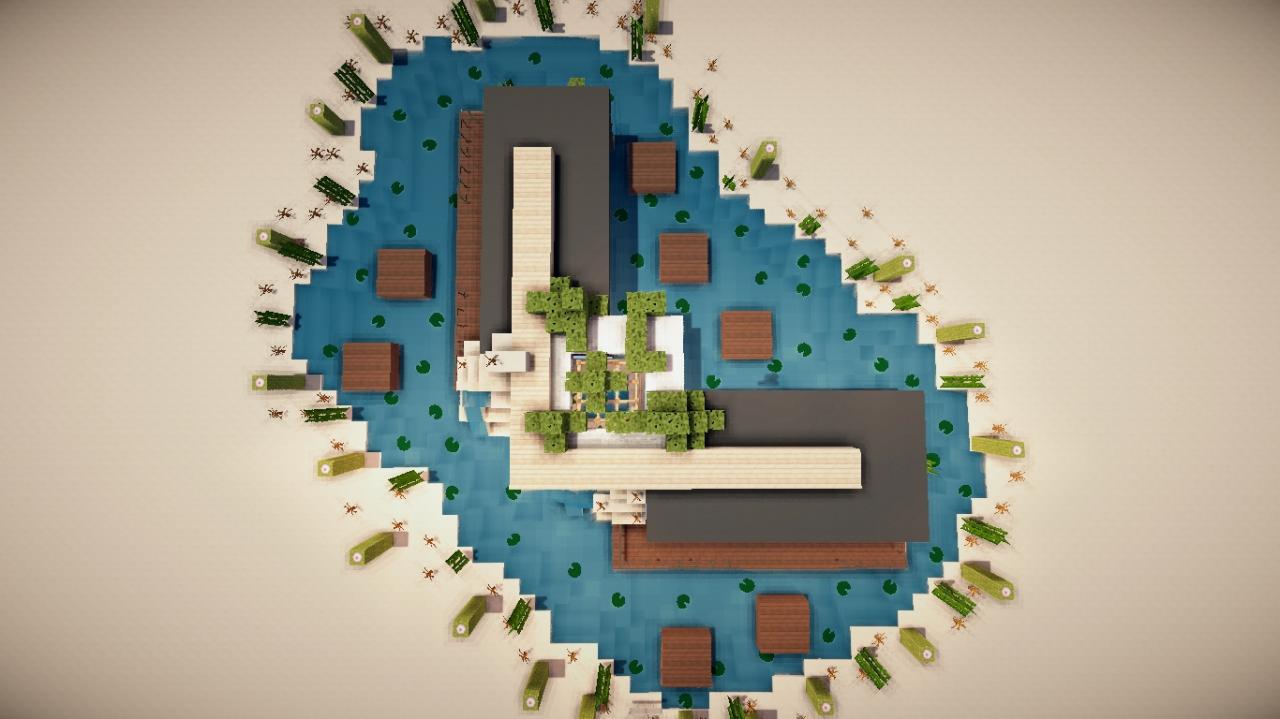 Modern Desert Island House Minecraft Map