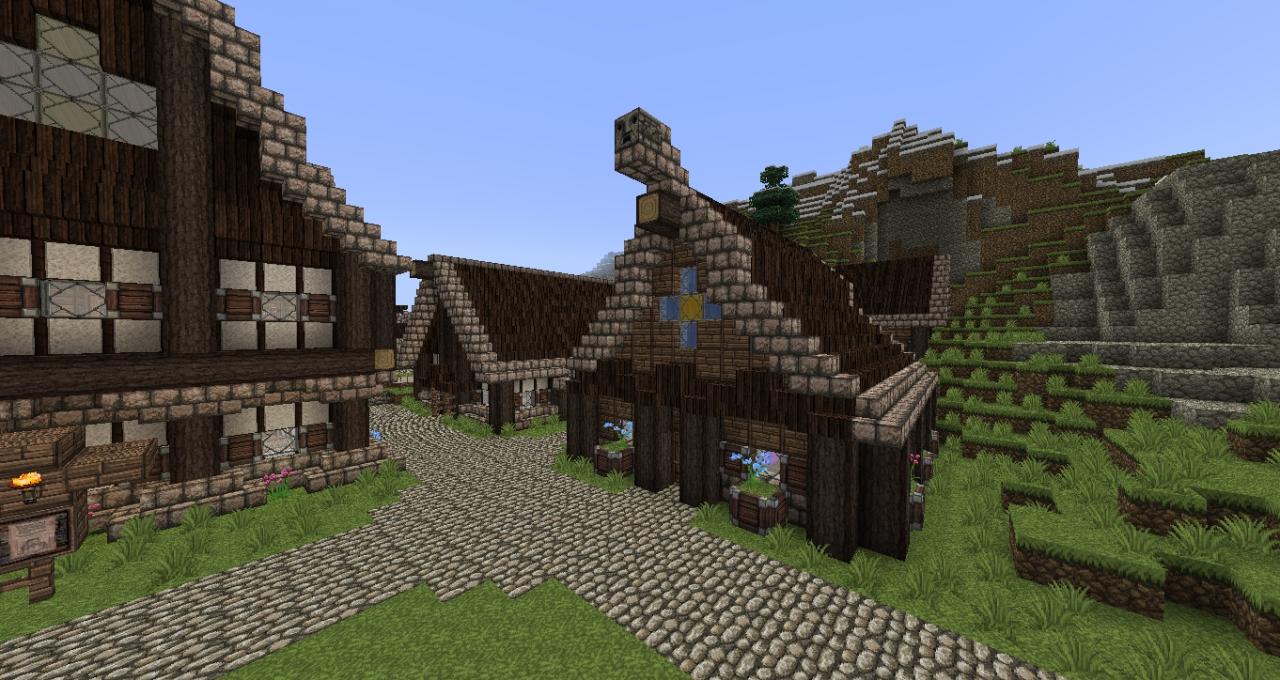Medieval Valley Town (WIP) Minecraft Map