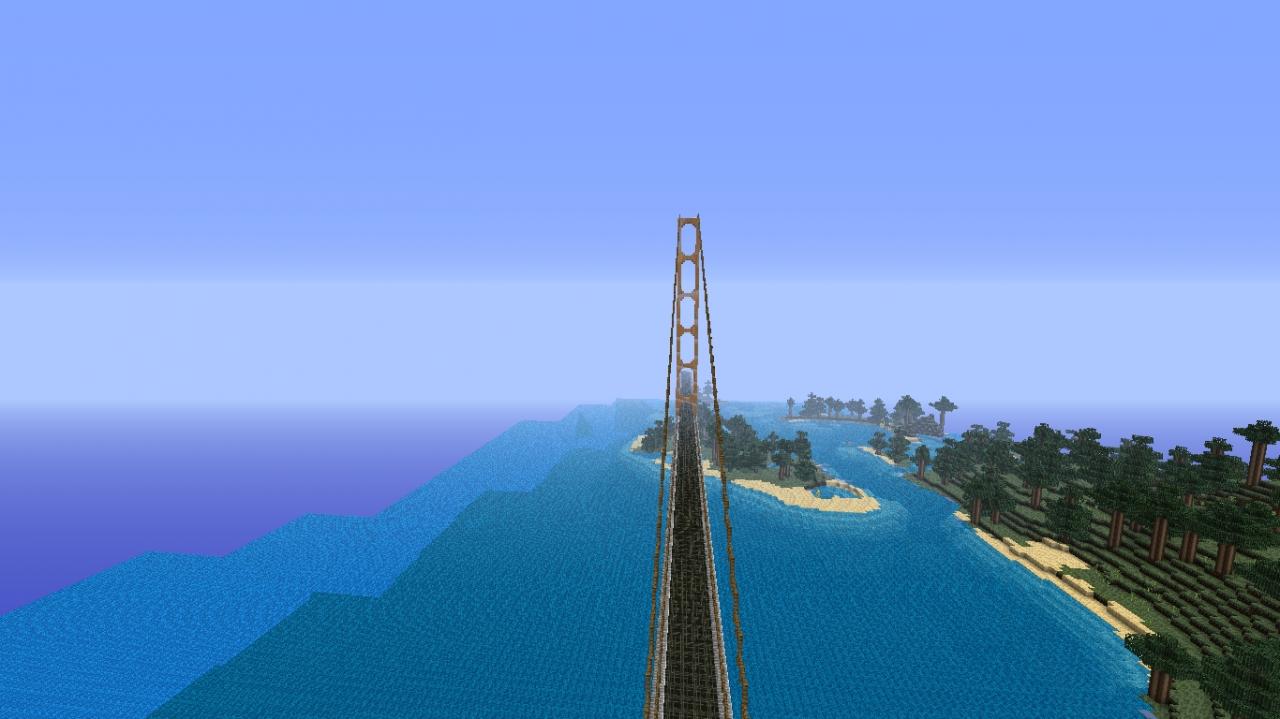 Suspension Bridge In The Forest Minecraft Map