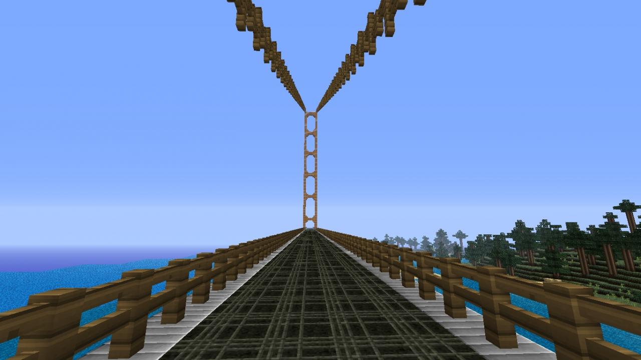 Suspension Bridge In The Forest Minecraft Map