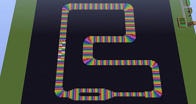 SNES Rainbow Road Minecraft Map