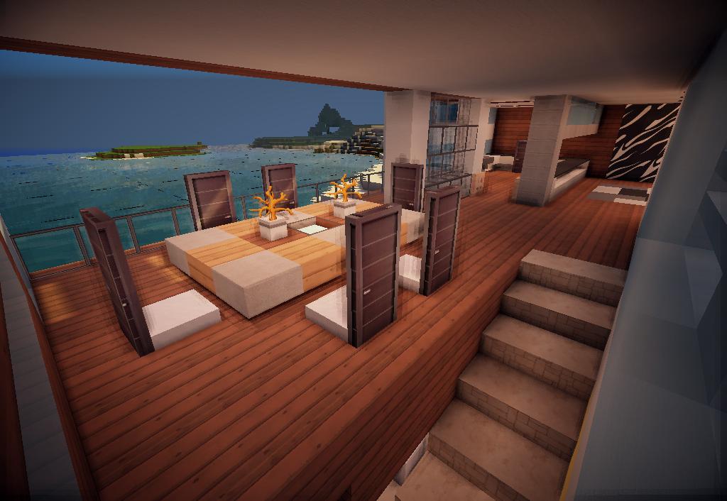 Small modern beach house Minecraft Map