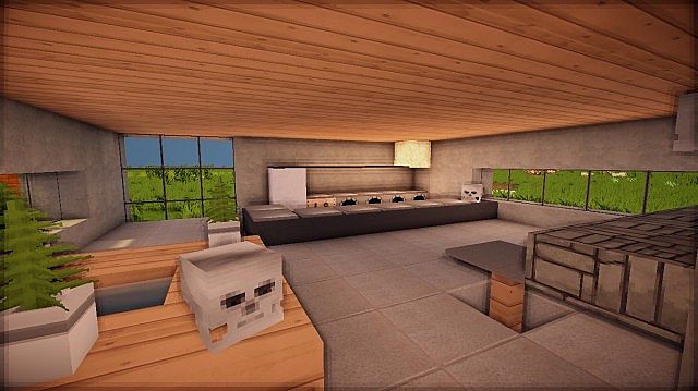 FLAT ROOF, A MINIMILIST MODERN HOUSE BY BENKAVIN Minecraft Map