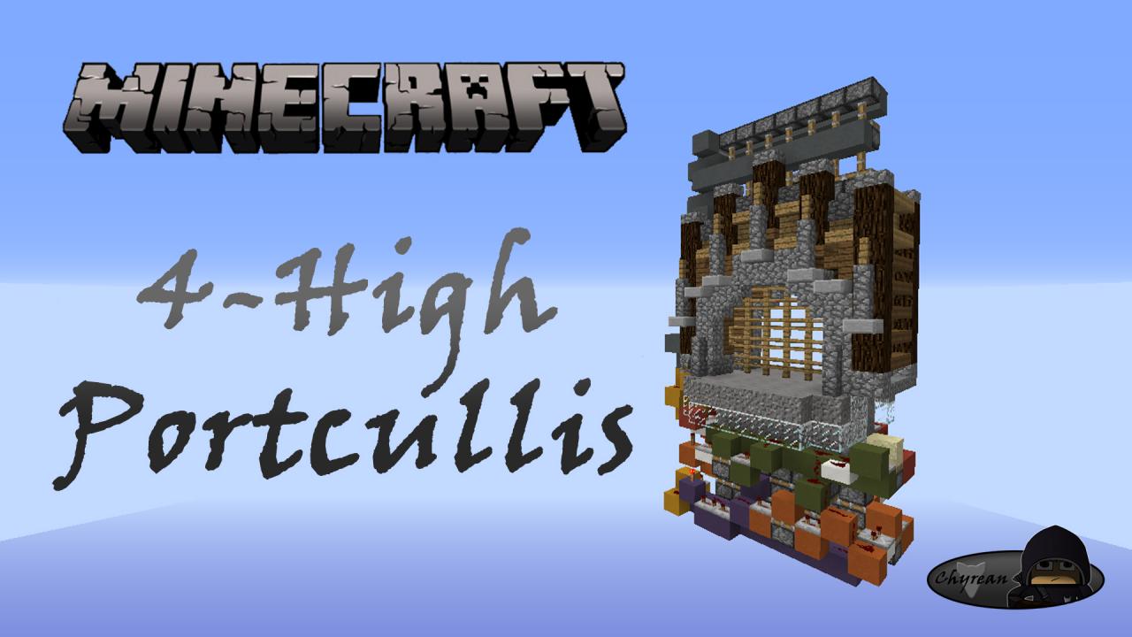 Minecraft: 4-High Portcullis (Gate) Minecraft Map