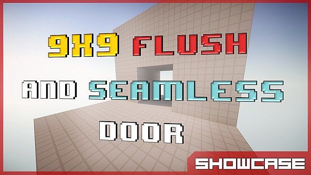 First Ever 9x9 Flush! & Seamless Door (No Command Blocks!) Minecraft Map