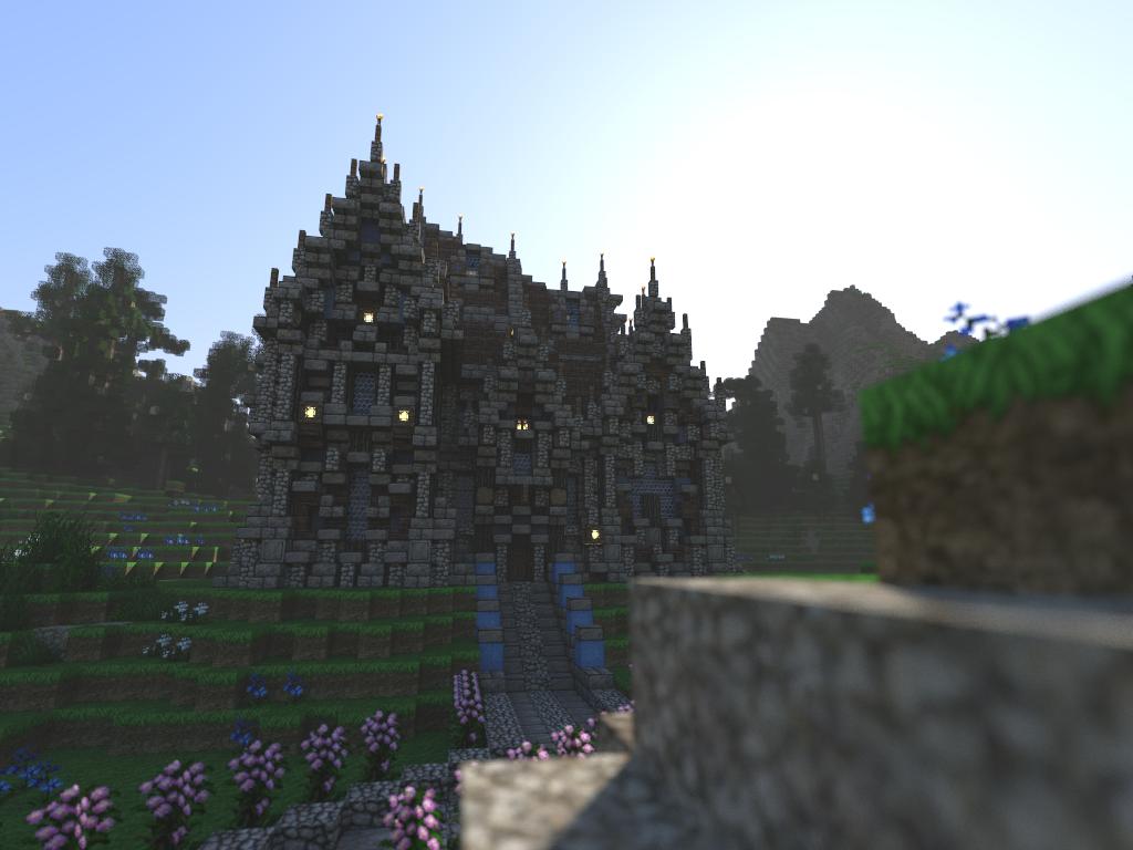 Gothic/Medieval Hillside Manor Minecraft Map