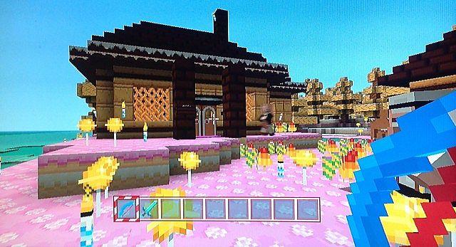 Changed previous city to candy texture pack , colorful ^^ Minecraft Map