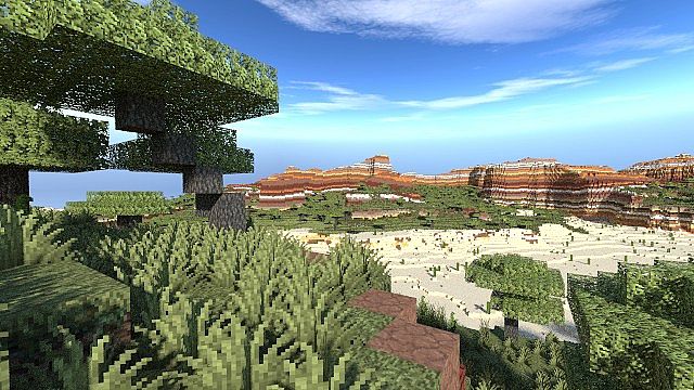 Mesa Savannah Biome [Custom Terrain] -by TylerTimoJ Minecraft Map