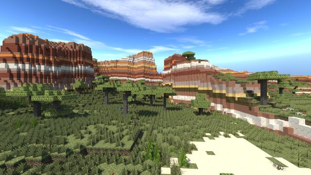 Mesa Savannah Biome [Custom Terrain] -by TylerTimoJ Minecraft Map