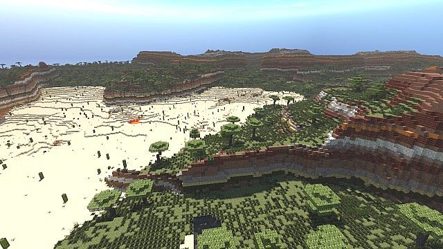 Mesa Savannah Biome [Custom Terrain] -by TylerTimoJ Minecraft Map