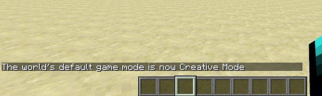 Command tutorial: /defaultgamemode