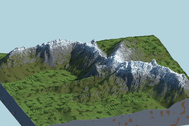 Custom Terrain - Mountain Terraform Minecraft Map