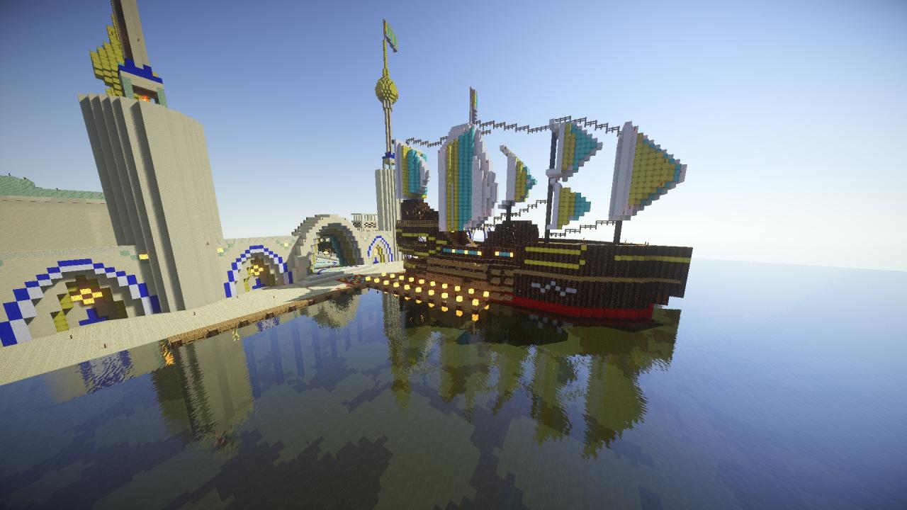 Cool sandstone temple mega-build Minecraft Map