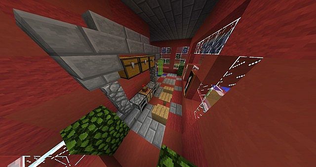 Red Hardened Clay House N1 Minecraft Map