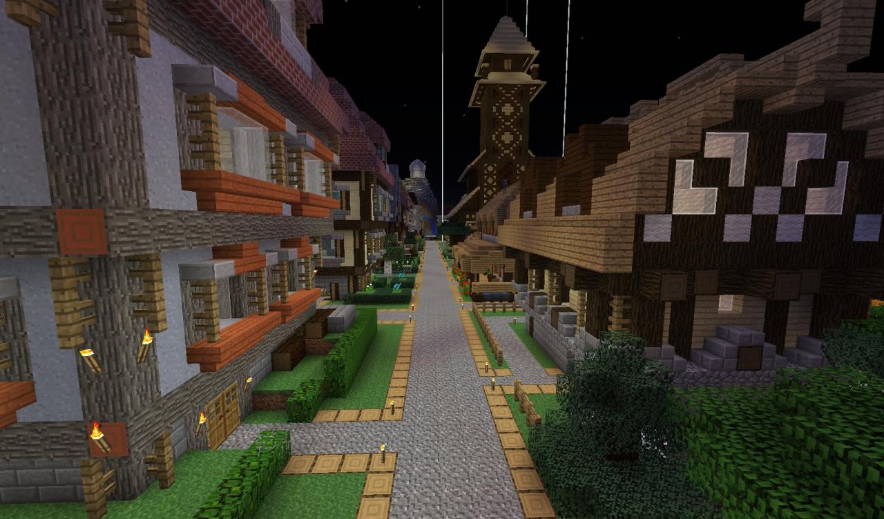 City of different styles Minecraft Map