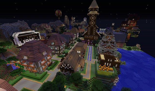 City of different styles Minecraft Map
