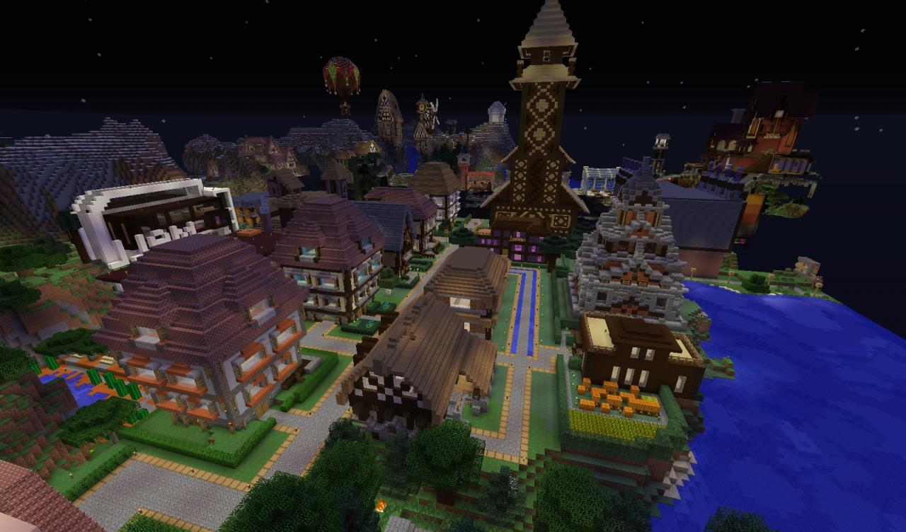 City of different styles Minecraft Map