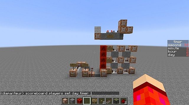 command block timer {minutes_hour_day_and second!!] Minecraft Map