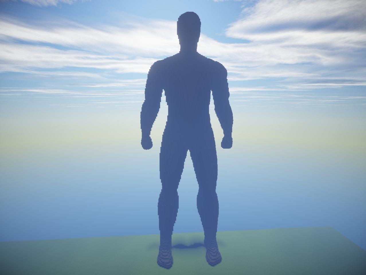 The Minecraft BURNING MAN | Timelapse of Hand-Built 230 Block Tall Man ...