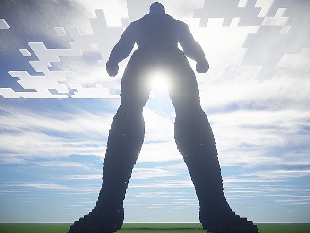 The Minecraft BURNING MAN | Timelapse of Hand-Built 230 Block Tall Man ...