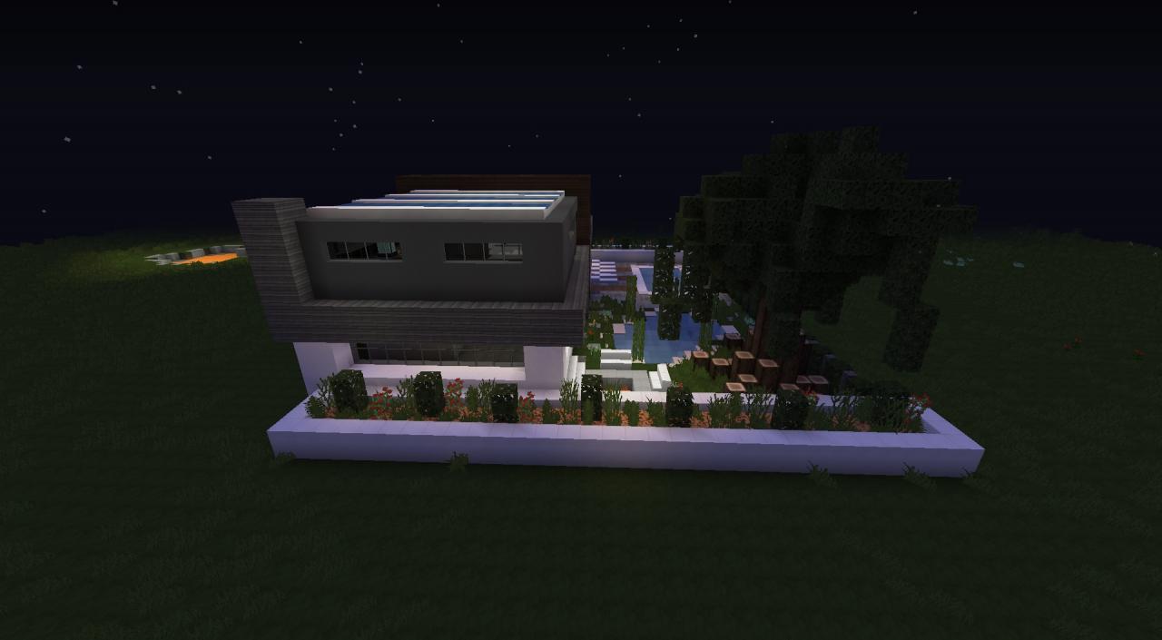 Mirrored-a one person modern home Minecraft Map