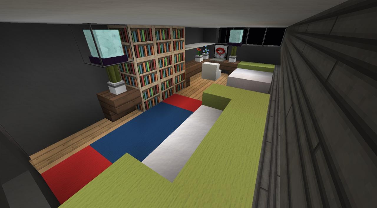 Mirrored-a one person modern home Minecraft Map