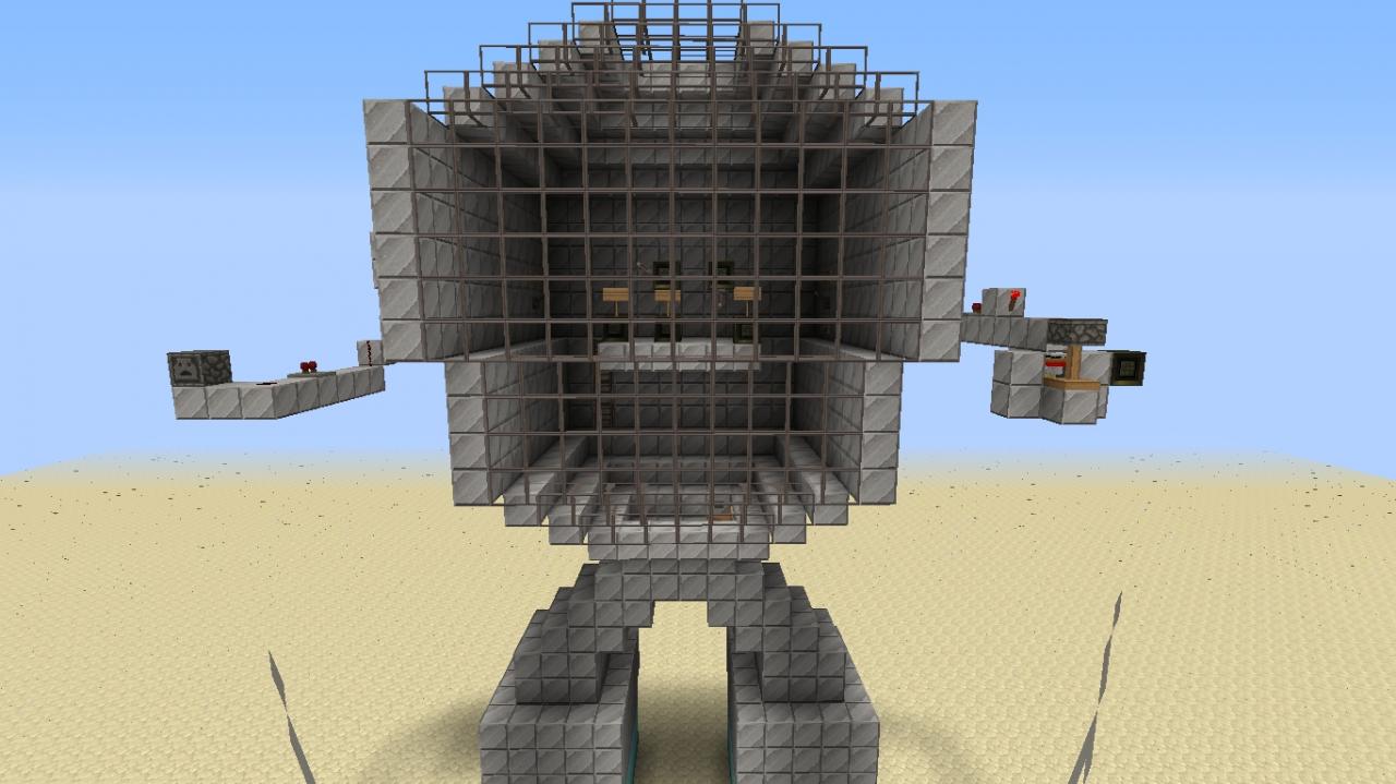 GIANT ROBOT!!! ACTUAL FLARES AND GUNS!!! Minecraft Map