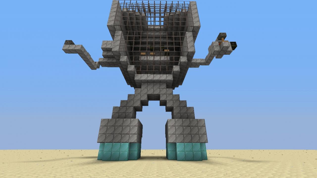 GIANT ROBOT!!! ACTUAL FLARES AND GUNS!!! Minecraft Map