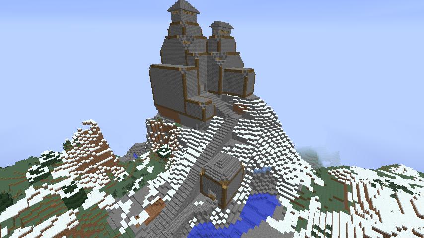 cliff side castle Minecraft Map