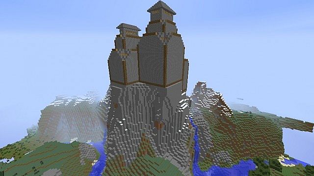 cliff side castle Minecraft Map