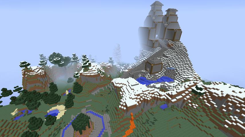 cliff side castle Minecraft Map
