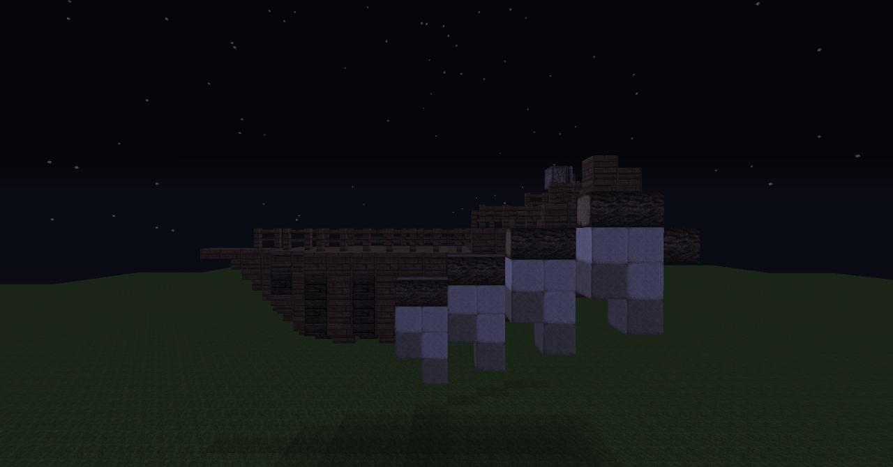 A flying airship Minecraft Map