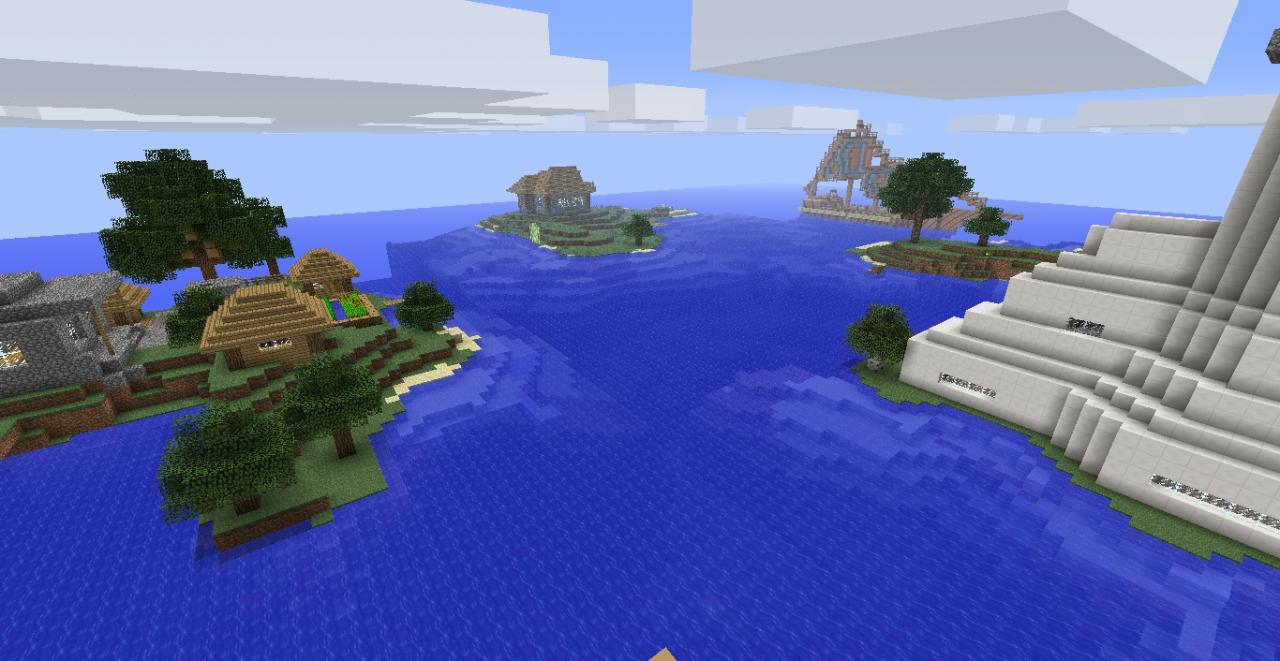 Small Archipelago ( island chain ) [ with schematic ] Minecraft Map