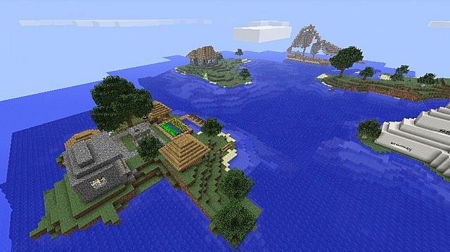 Small Archipelago ( island chain ) [ with schematic ] Minecraft Map