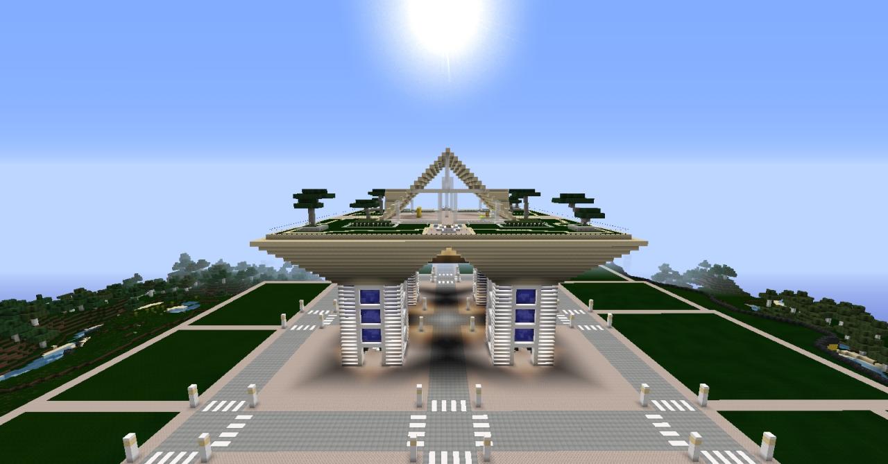 Futuristic Society Capitol Building Pyramids Minecraft Map