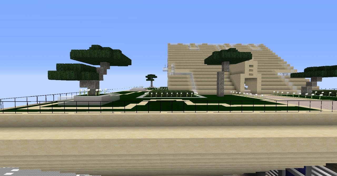 Futuristic Society Capitol Building Pyramids Minecraft Map