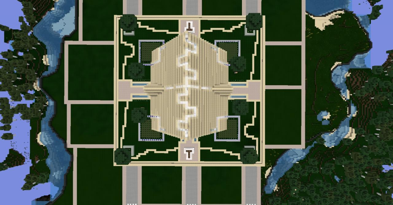 Futuristic Society Capitol Building Pyramids Minecraft Map