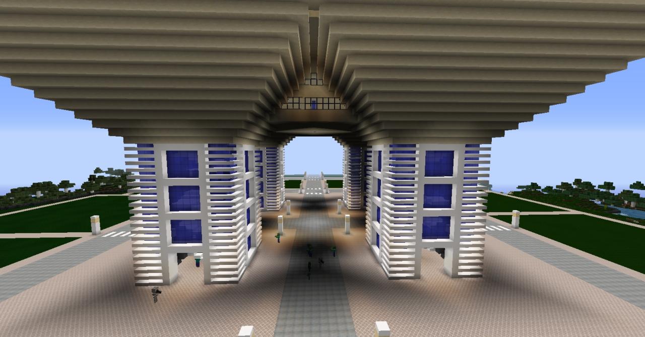 Futuristic Society Capitol Building Pyramids Minecraft Map