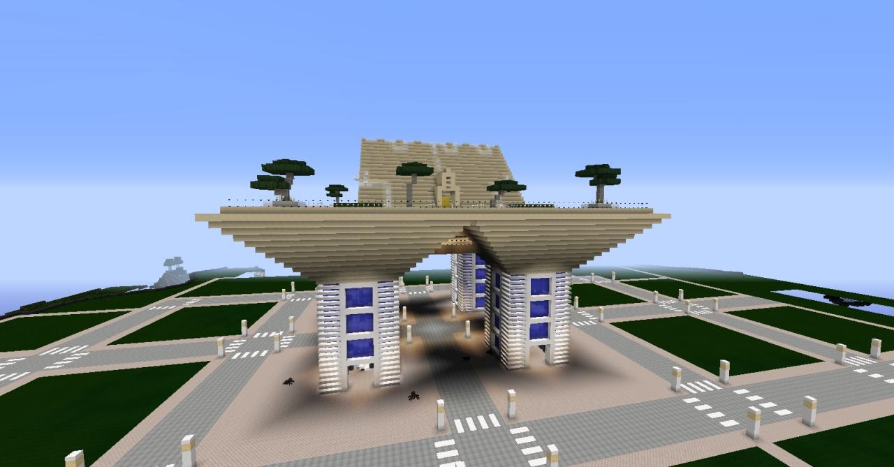 Futuristic Society Capitol Building Pyramids Minecraft Map