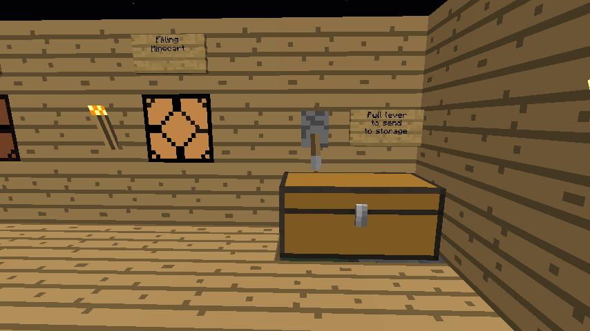 Minecart Storage Facility (Simple and adaptable for survival) Minecraft Map