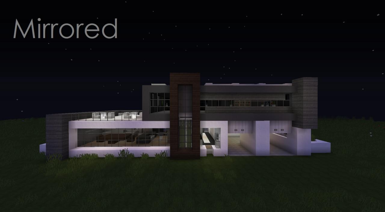 Mirrored-a one person modern home Minecraft Map