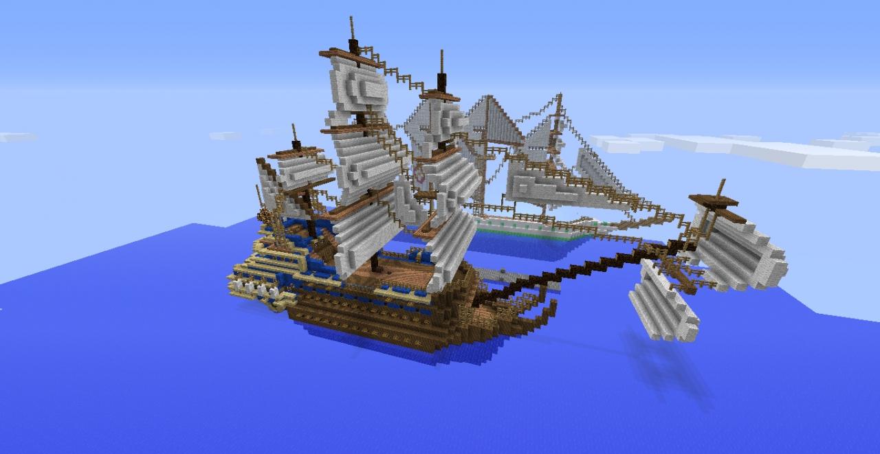 Soleil Royal ( the sail ship ) [ with schematic ] Minecraft Map