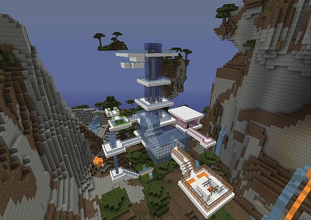 Modern Hanging House Minecraft Map