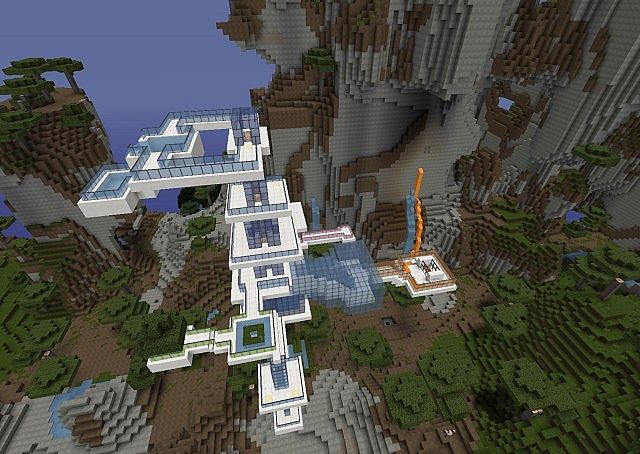 Modern Hanging House Minecraft Map