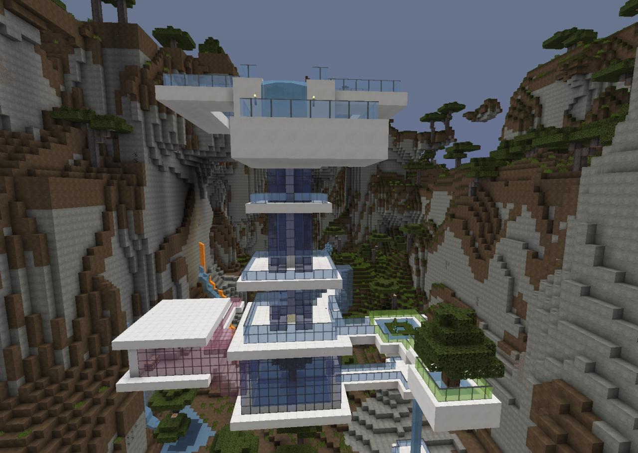 Modern Hanging House Minecraft Map