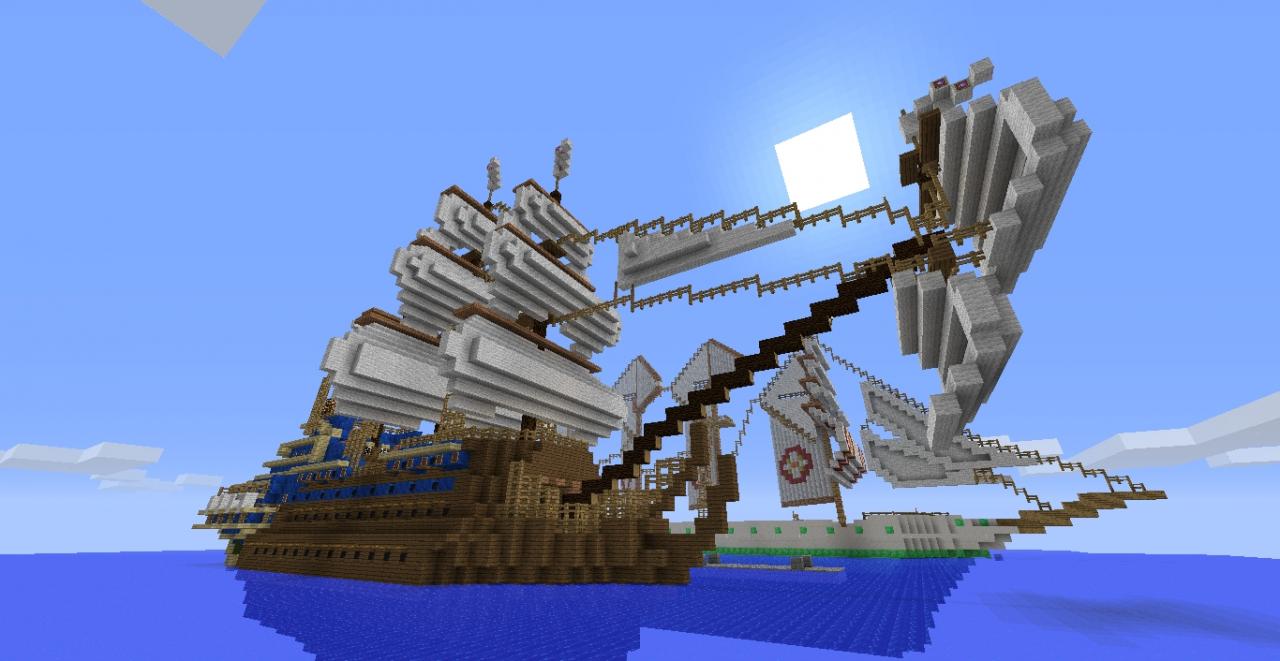 Soleil Royal ( the sail ship ) [ with schematic ] Minecraft Map